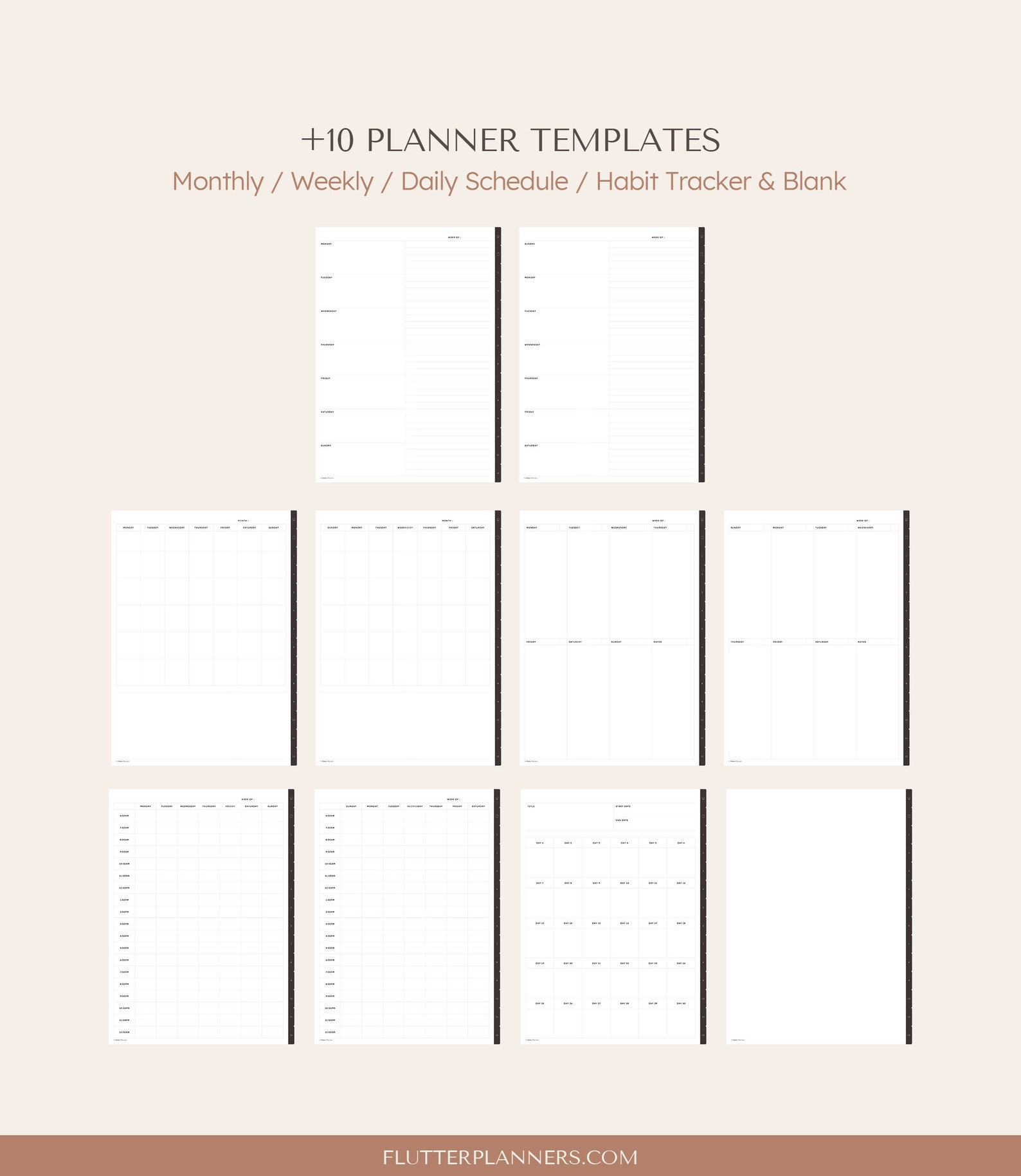 Digital Notebook for Goodnotes & Notability | 12 Hyperlinked Tabs for ...