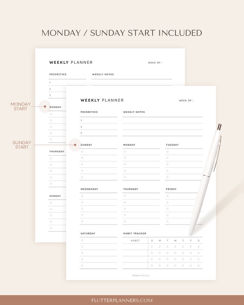 Weekly to Do List Printable Planner Weekly Organizer Study - Etsy