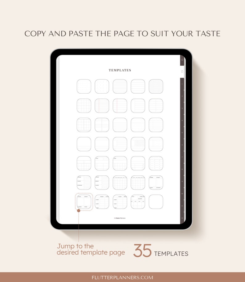 Digital Notebook for Goodnotes & Notability | 12 Hyperlinked Tabs for ...