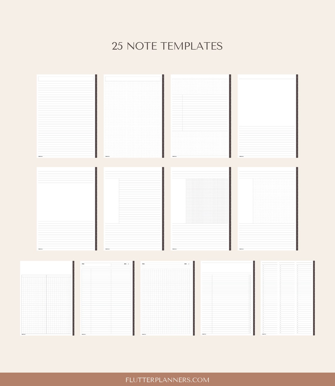 Digital Notebook for Goodnotes & Notability 12 Hyperlinked Tabs for ...