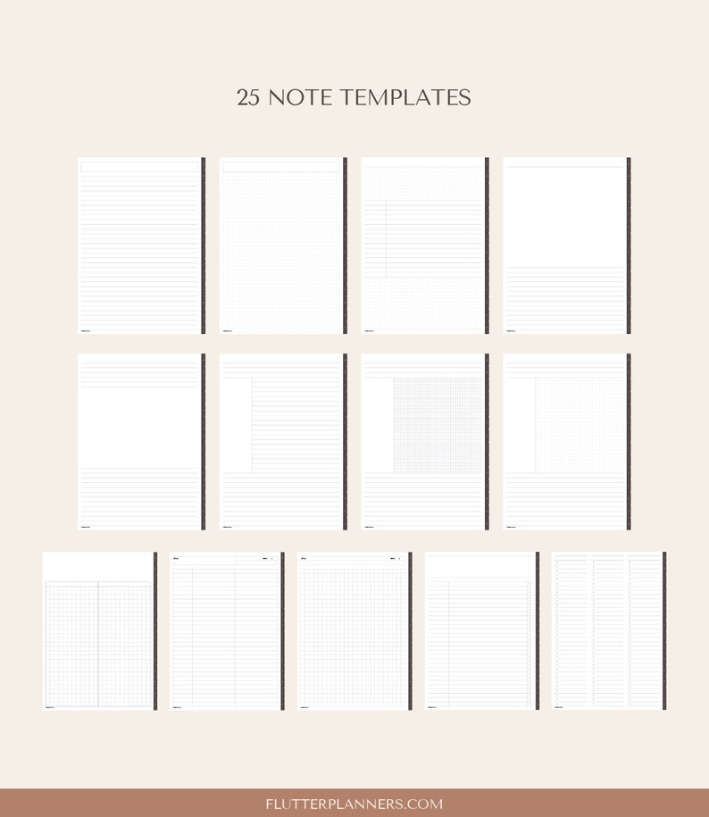 Digital Notebook for Goodnotes & Notability | 12 Hyperlinked Tabs for ...