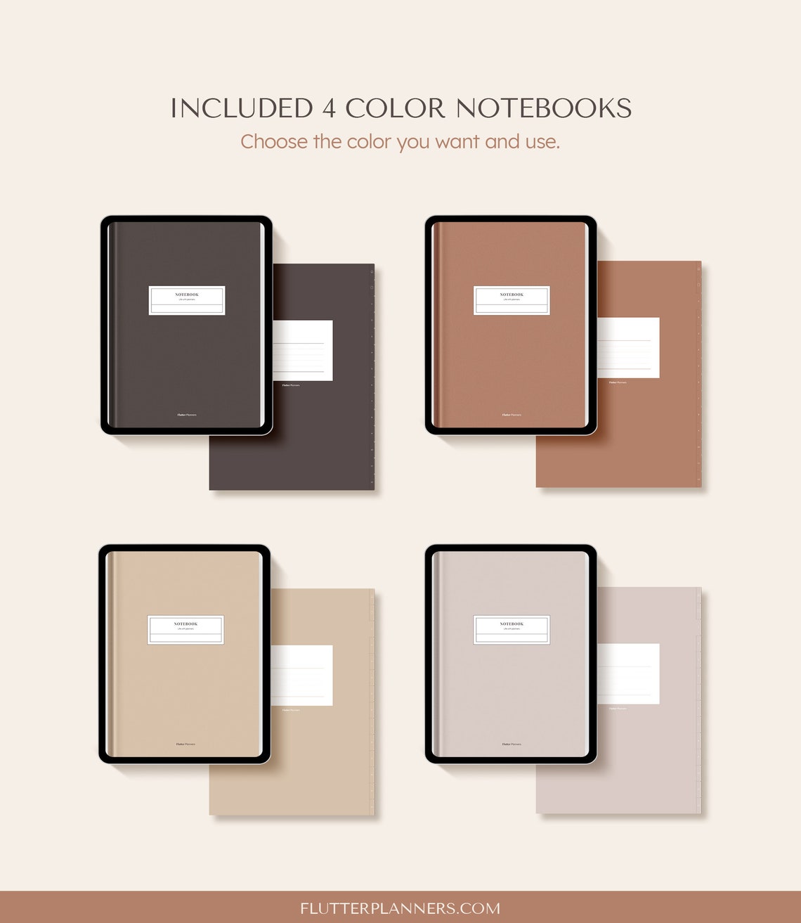 Digital Notebook for Goodnotes & Notability 12 Hyperlinked Tabs for ...