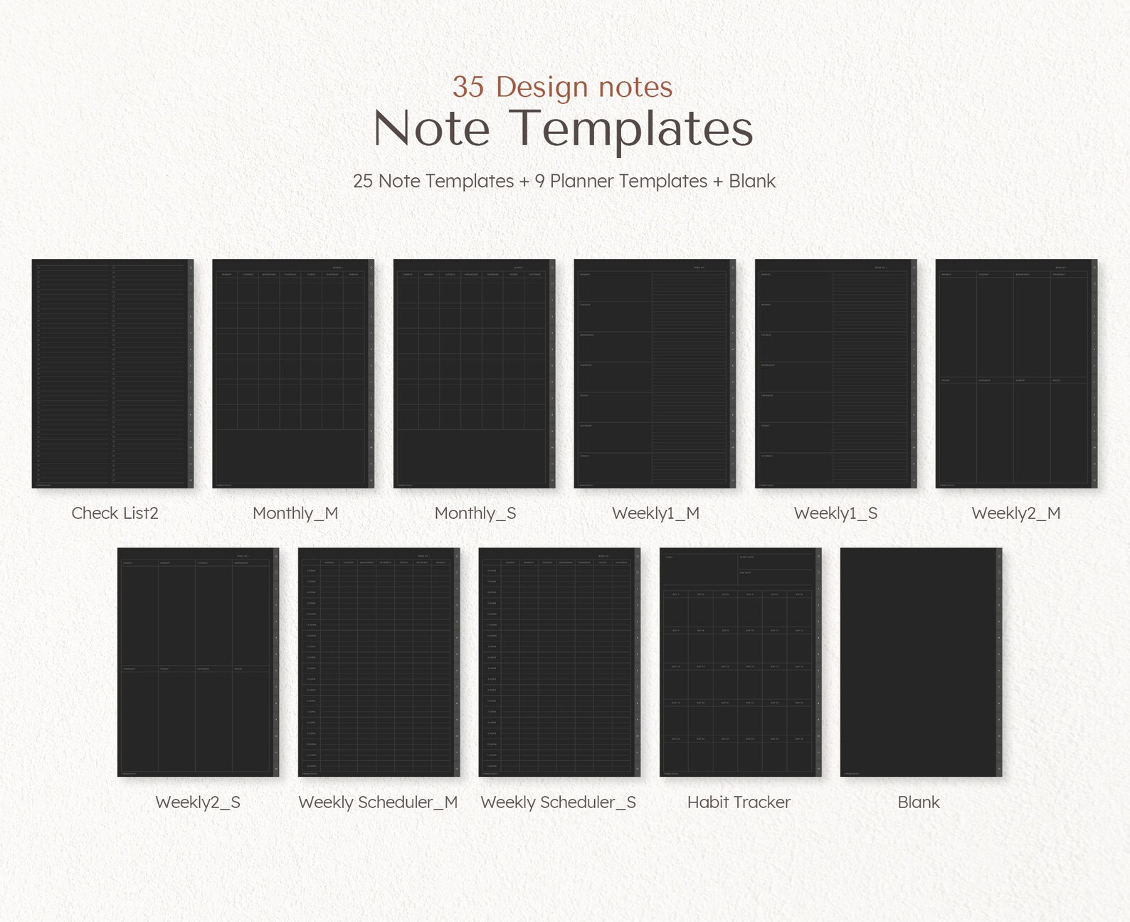 Dark Mode Digital Notebook for Goodnotes & Notability | 12 Hyperlinked ...