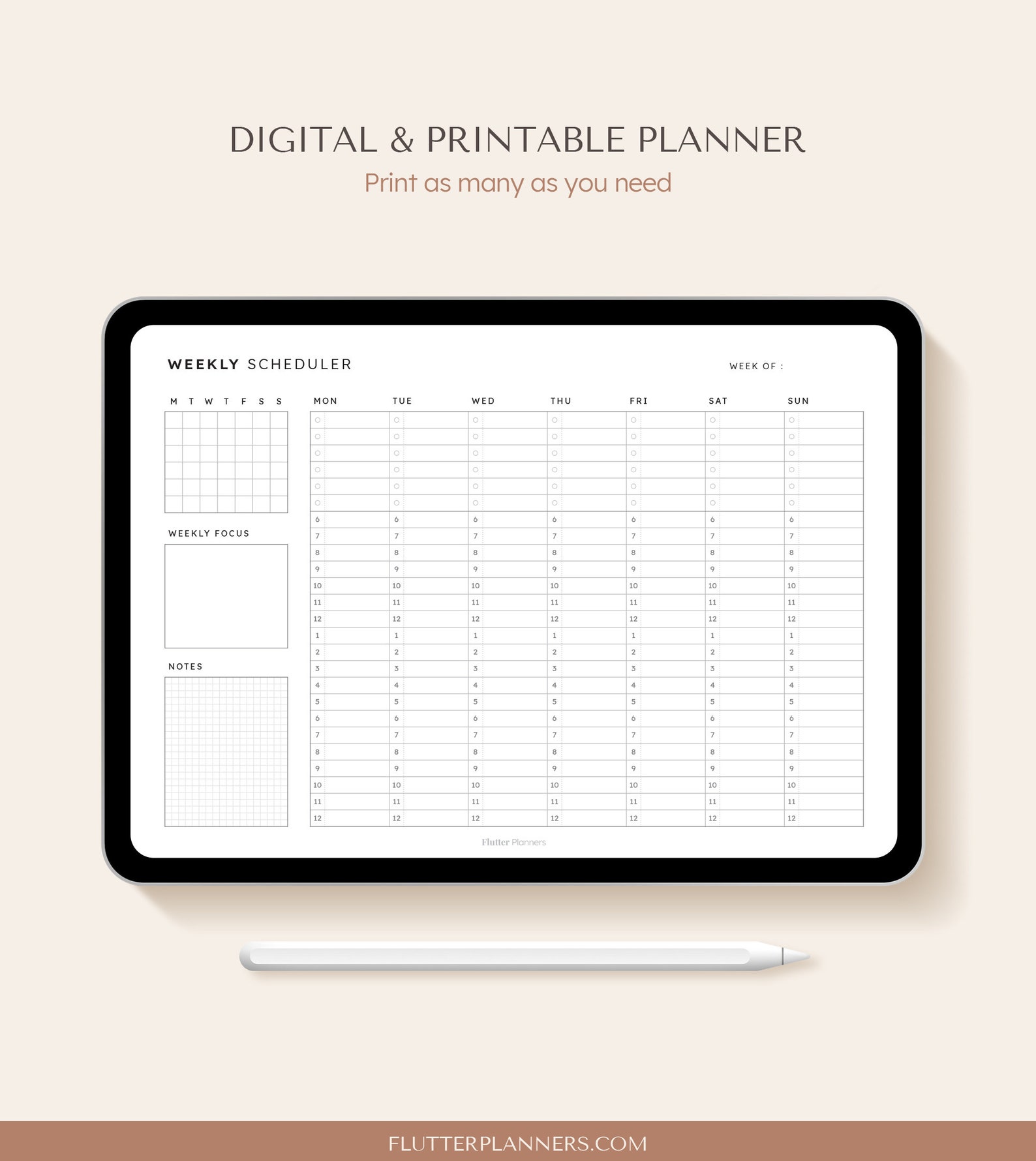 Weekly Scheduler Printable Weekly Timetable With to Do List - Etsy