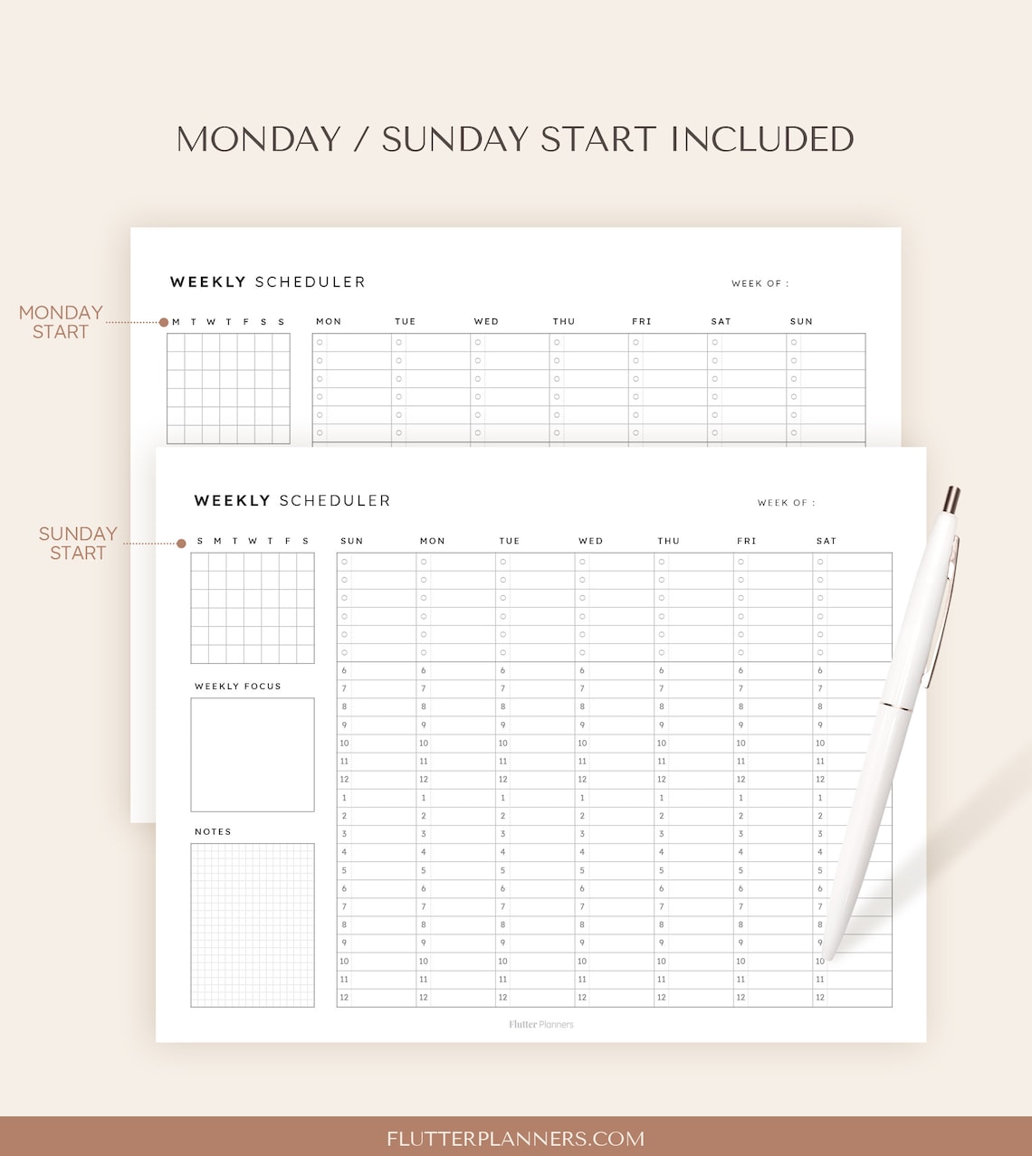 Weekly Scheduler Printable Weekly Timetable With to Do List - Etsy