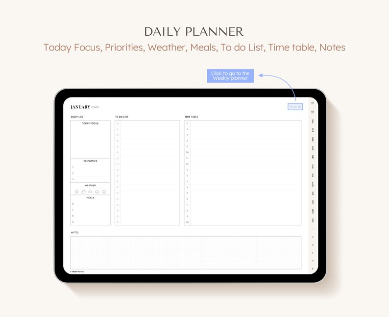 2023 Digital Planner for Goodnotes Notability iPad - Etsy