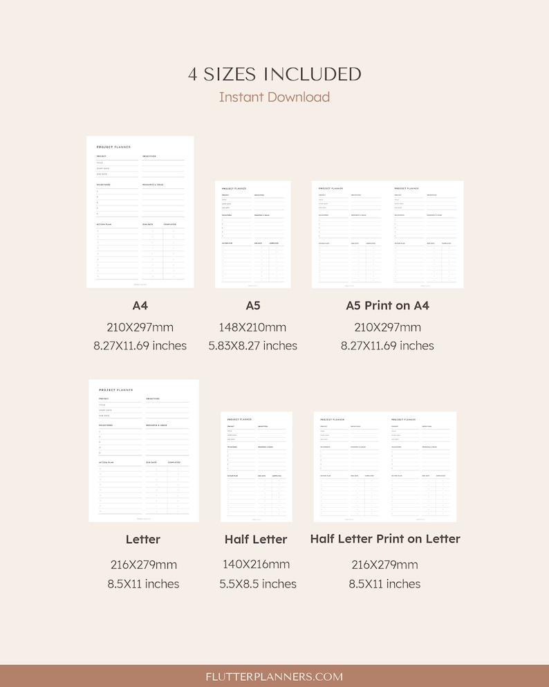 Project Planner Printable | Work Management Planner, Project Action ...