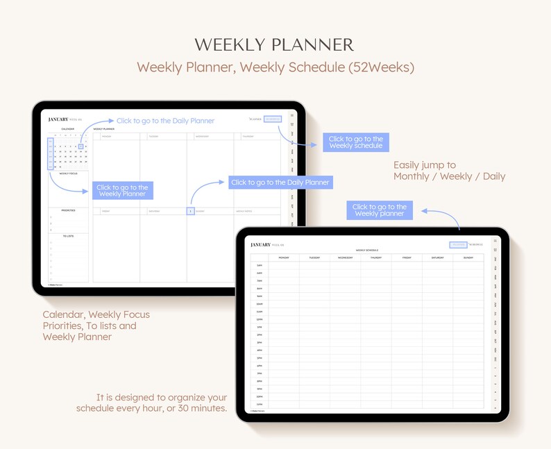 2023 Digital Planner for Goodnotes Notability iPad - Etsy