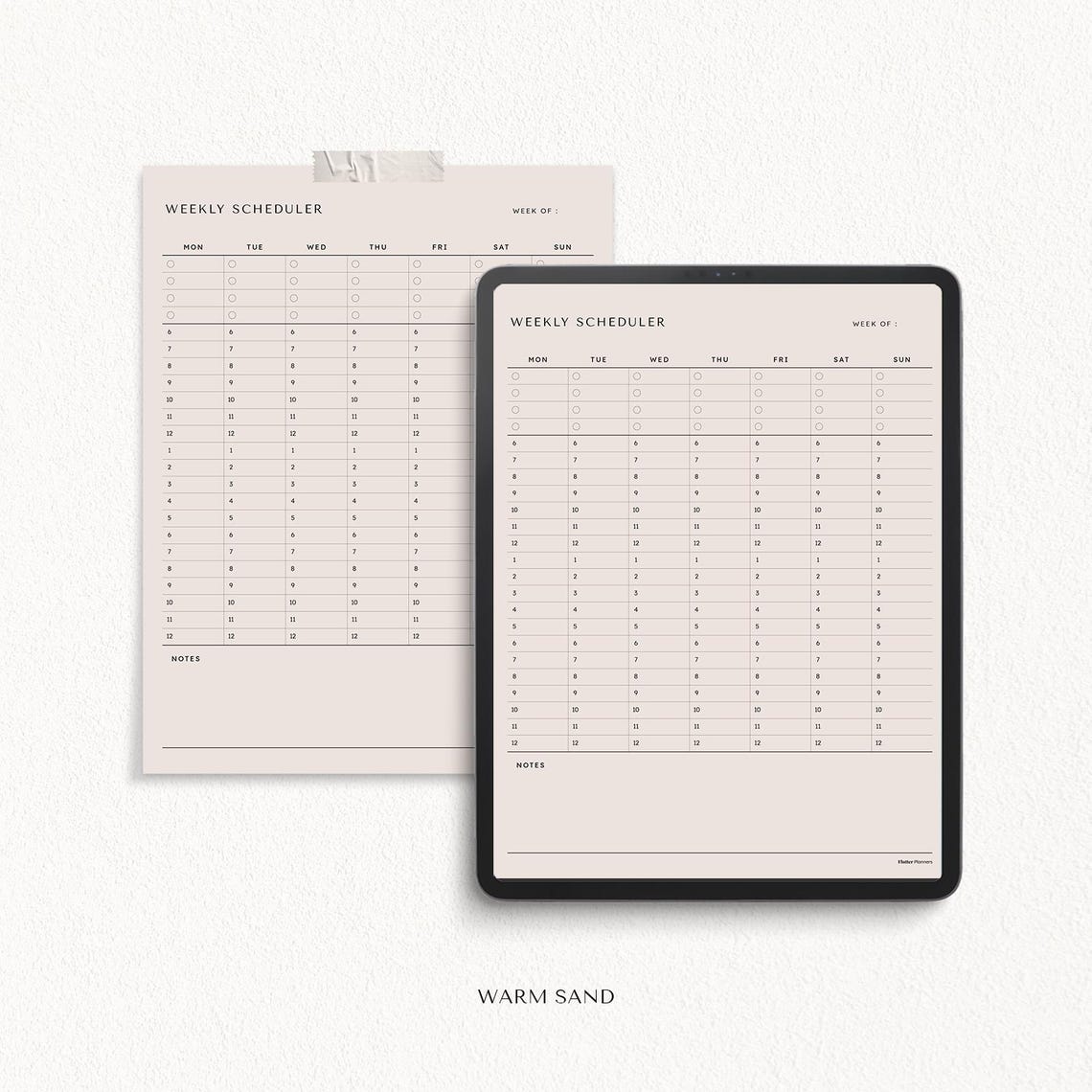 Digital Weekly Scheduler | Time Blocking Planner Inserts, Productivity ...
