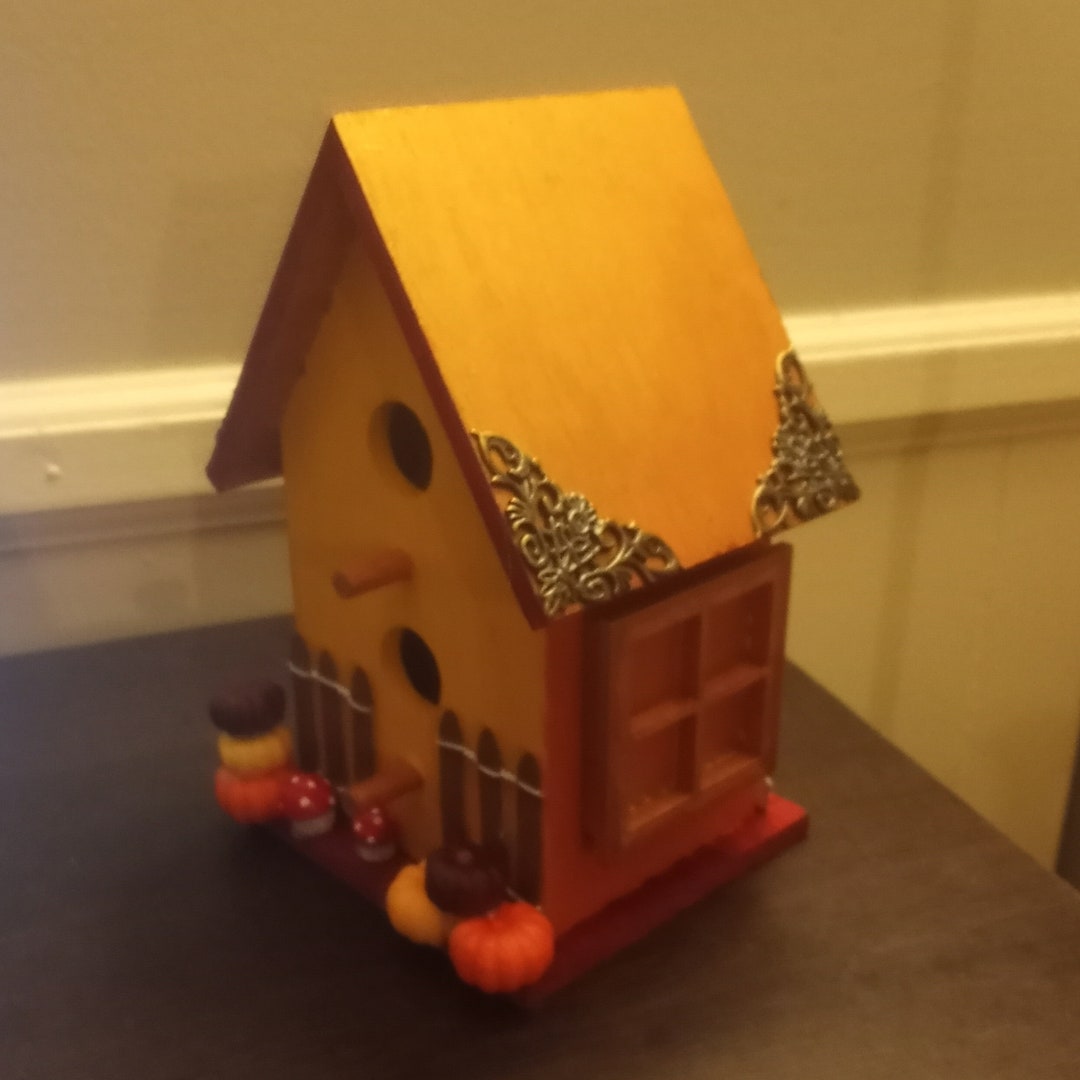 Fall Bird House | Autumn Bird House | Halloween Bird House - Etsy