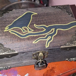 Black Crow Wooden Lock Box - Etsy