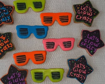 Neon Star Cookies - Etsy