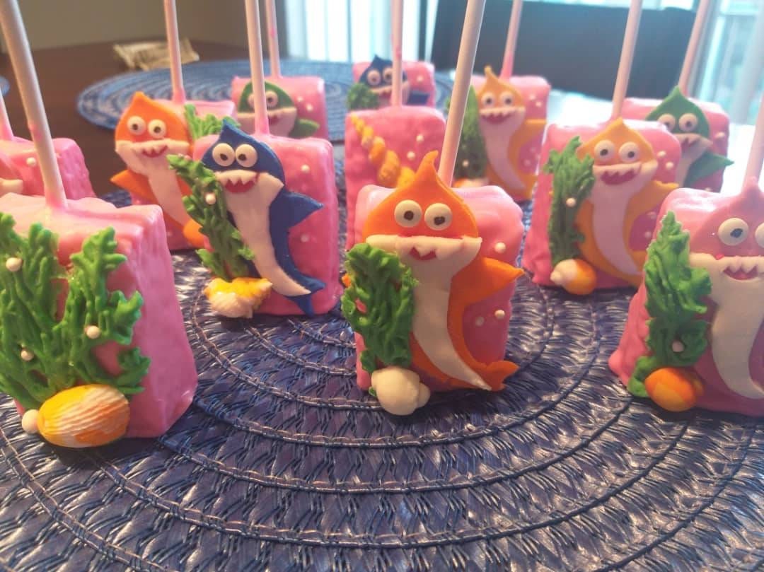 Baby Shark Rice Crispy Pink - Etsy