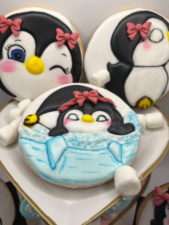 Penguin Sugar Cookies Pin By Mimmi Penguin 2 On Cookies Easter
