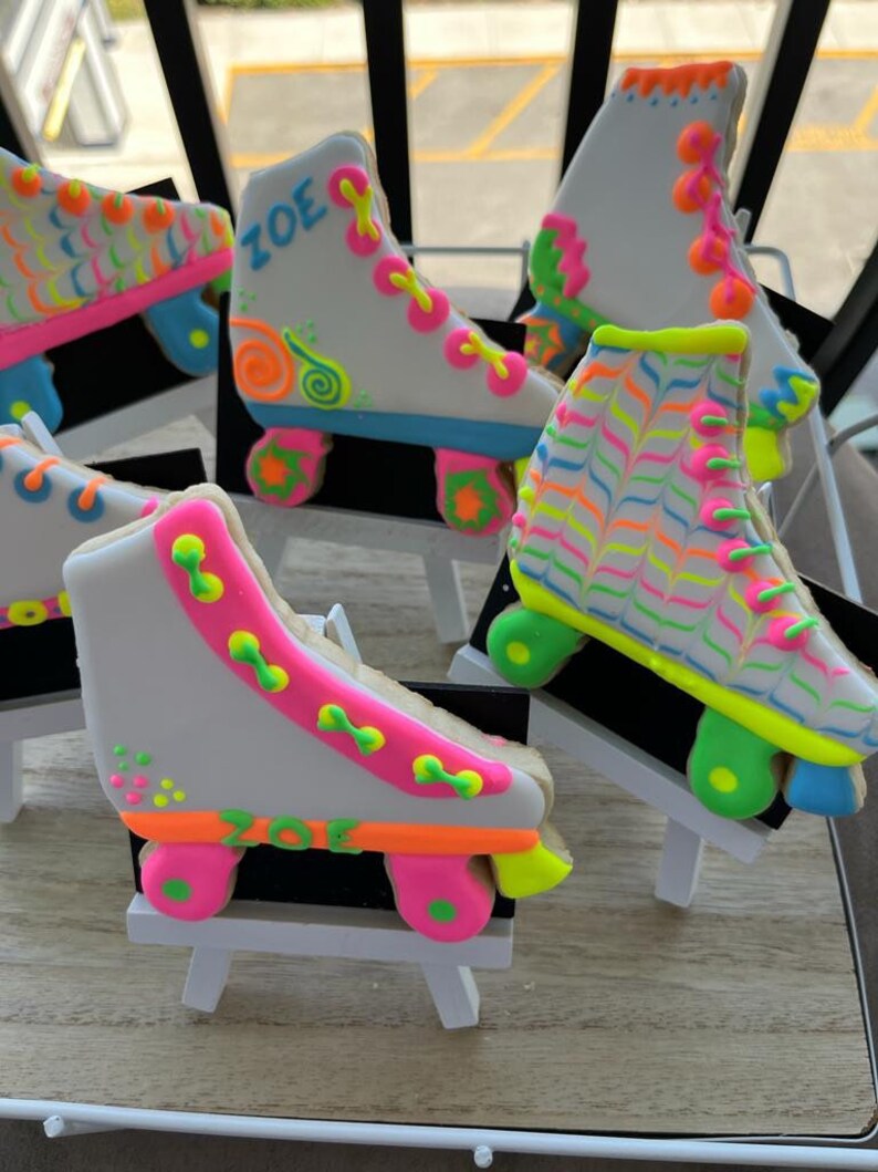 Roller Skate Neon Sugar Cookies - Etsy