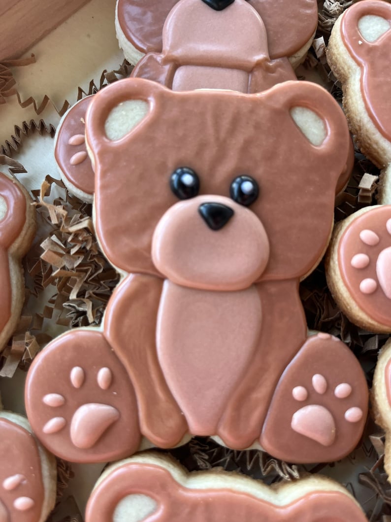 Teddy Bear Sugar Cookies - Etsy