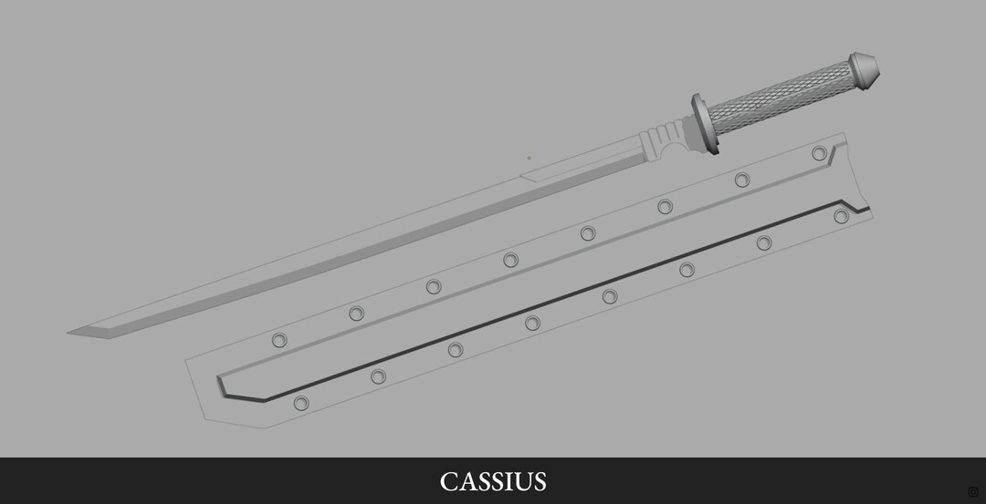 Deathstroke Sword Back Sheath Scabbard 3D Prop File - Etsy