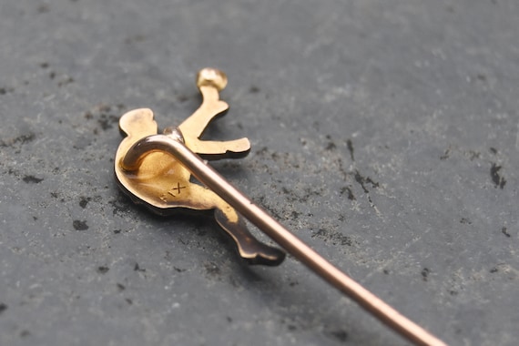 Rare French Gold FIX Soccer/Football Player Stick Pin… - Gem