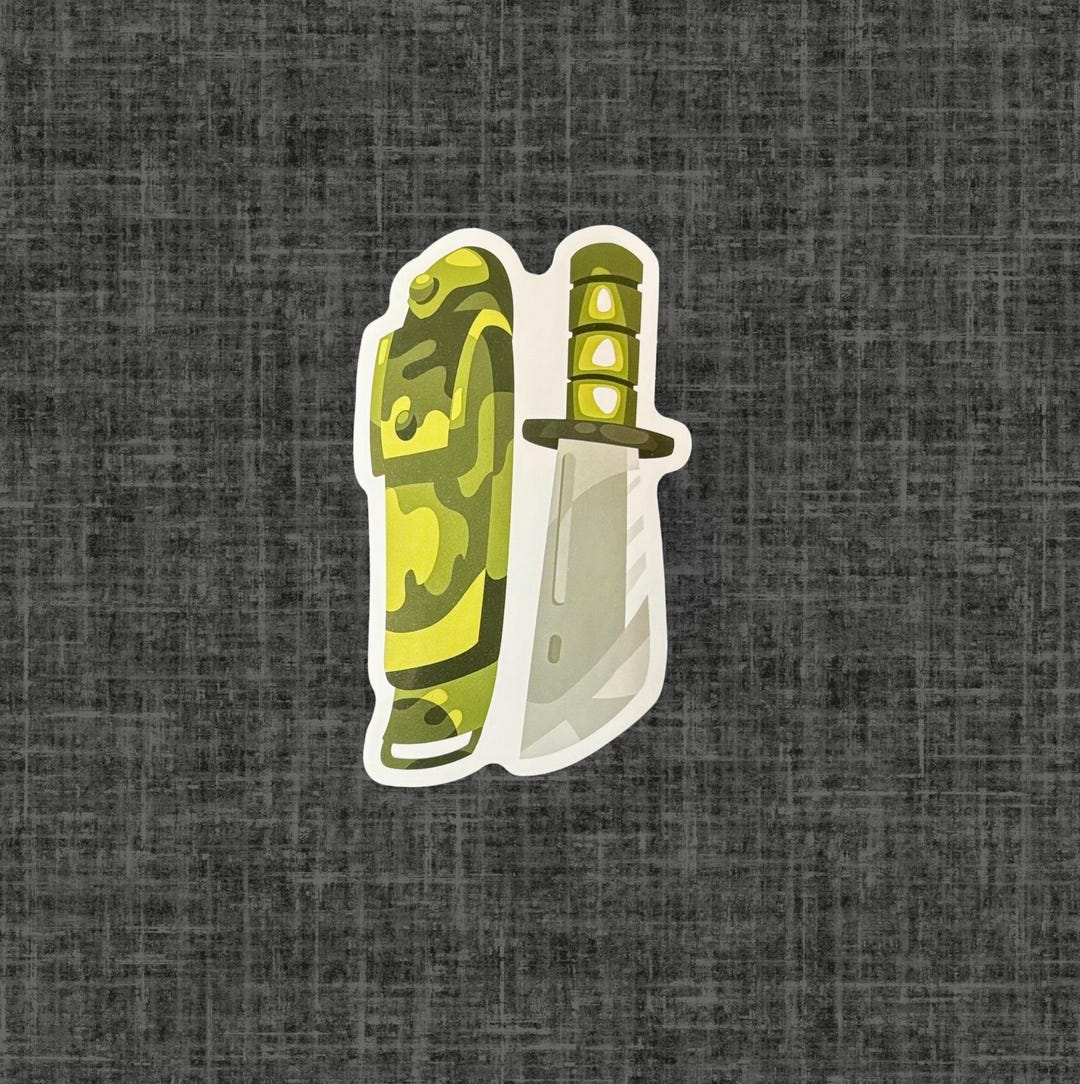 Army Machete Sticker - Glossy Vinyl Laptop Waterproof Sticker - Etsy
