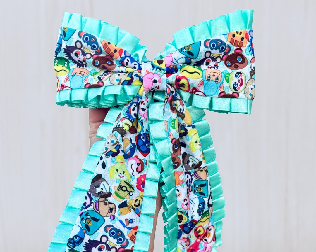 Animal Crossing Villagers Bow | Gamer Hair Bow | Nintendo Inspired Hair ...