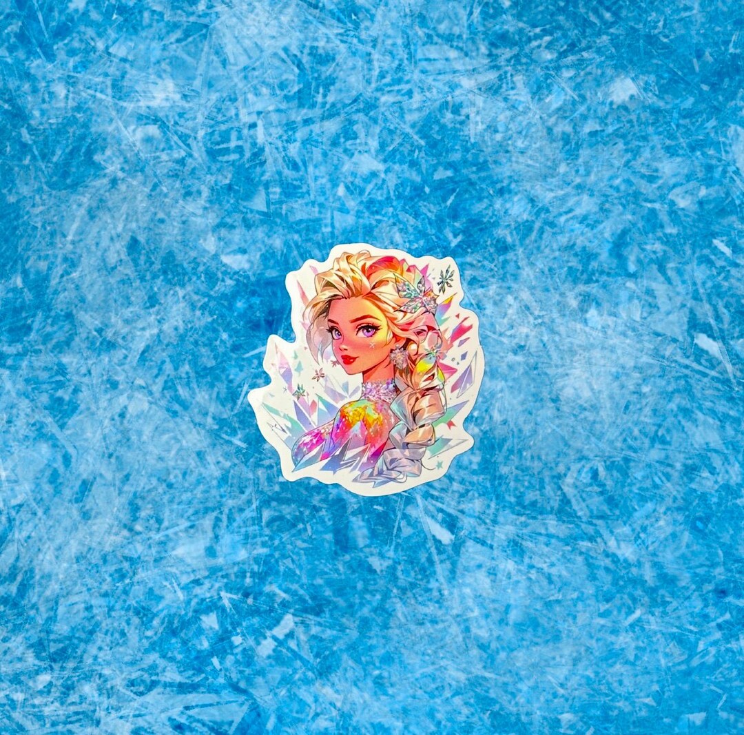 Elsa Disney Princess Inspired Glossy Vinyl Sticker Waterproof Laptop ...