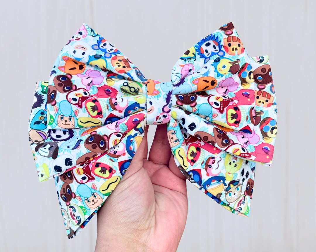 Animal Crossing Villagers Bow | Gamer Hair Bow | Nintendo Inspired Hair ...