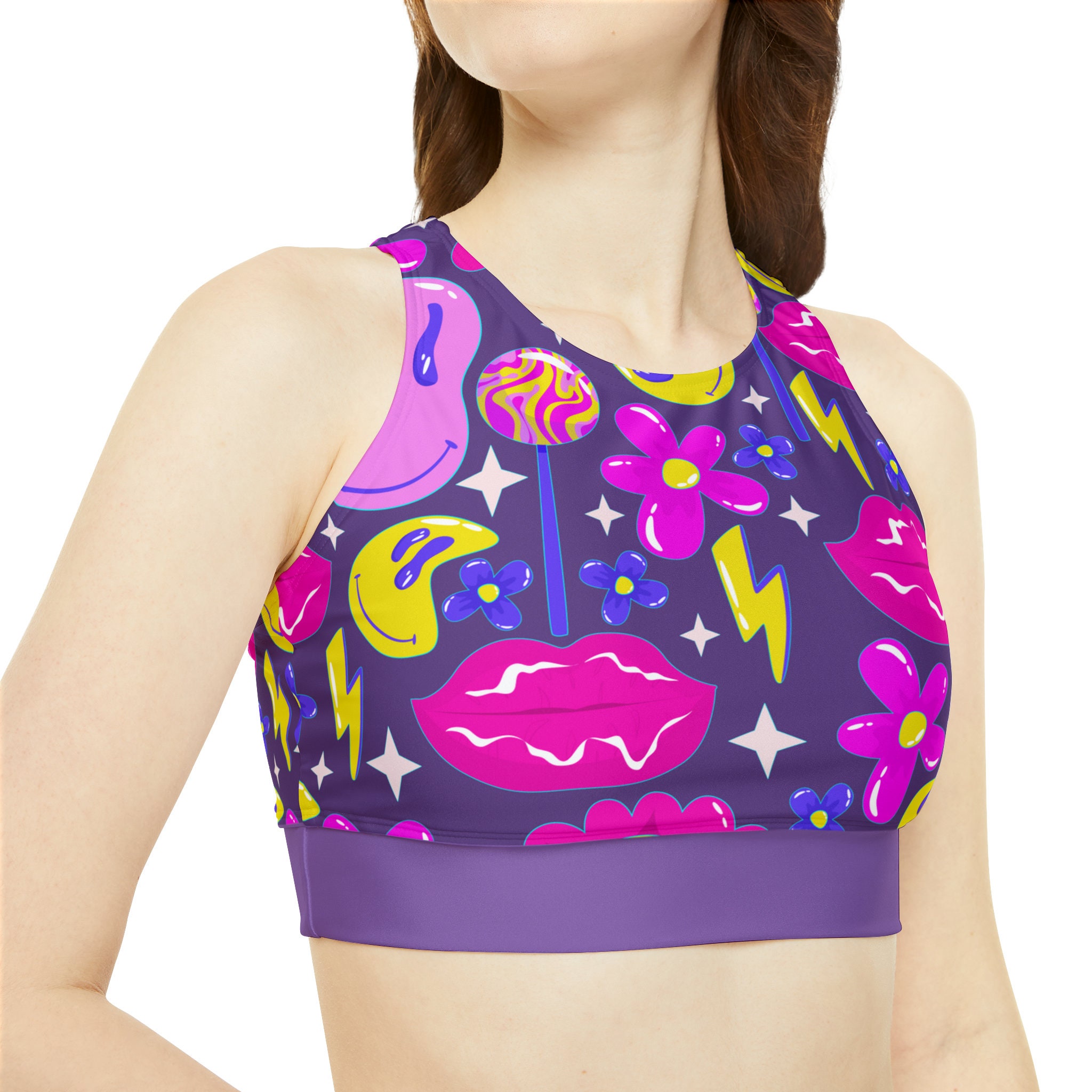 Y2k Colorful Rave Festival Set / Swimsuit - Etsy