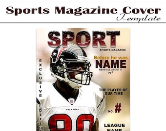 Photoshop Template Sports Design 8x10 ILLUSTRATED Magazine Cover 1 ...