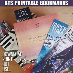 BTS Bookmarks 8 Designs ARMY Google Slides PDF Printable Digital - Etsy
