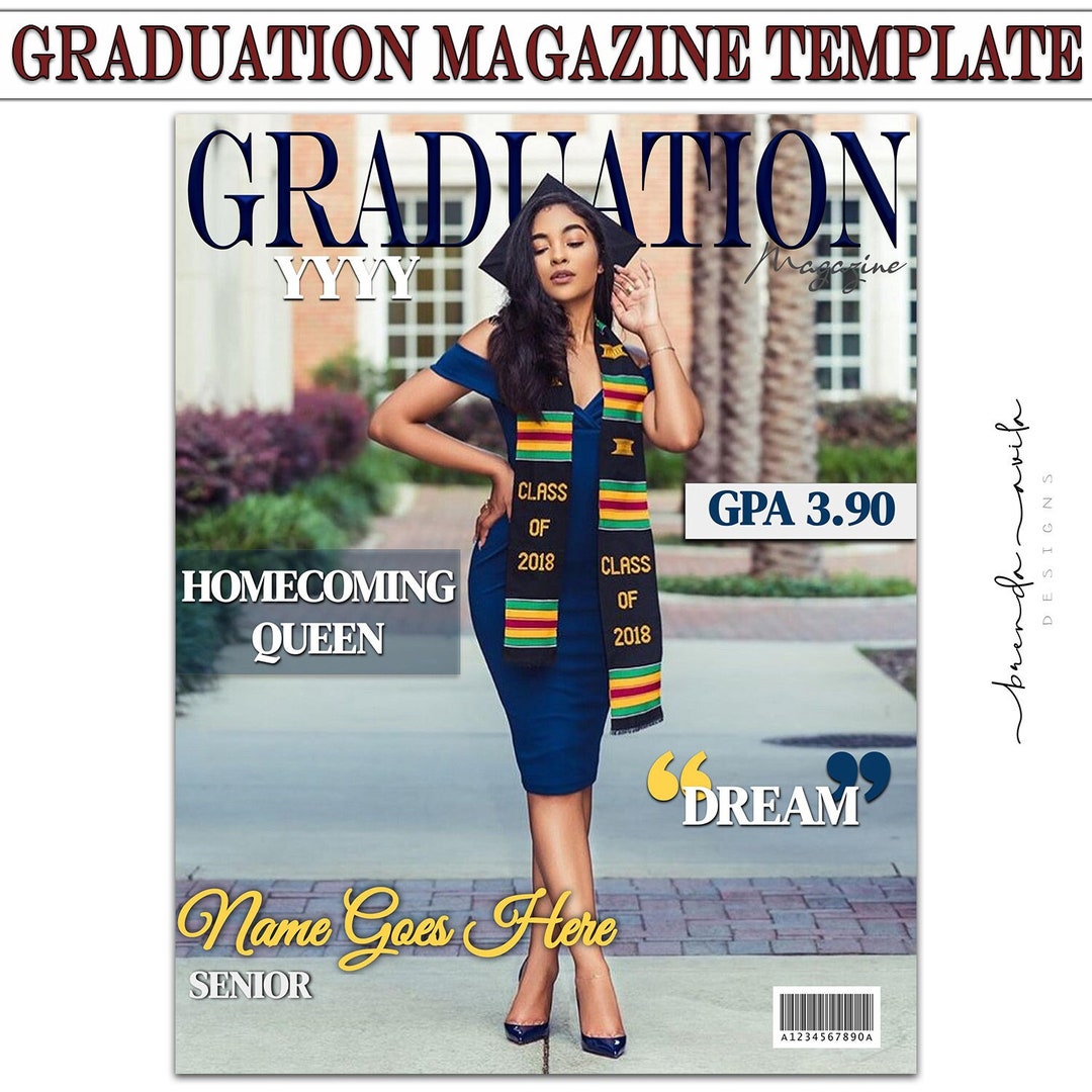 Graduation Cover Page Template- Graduate- Google Slides- High Quality ...