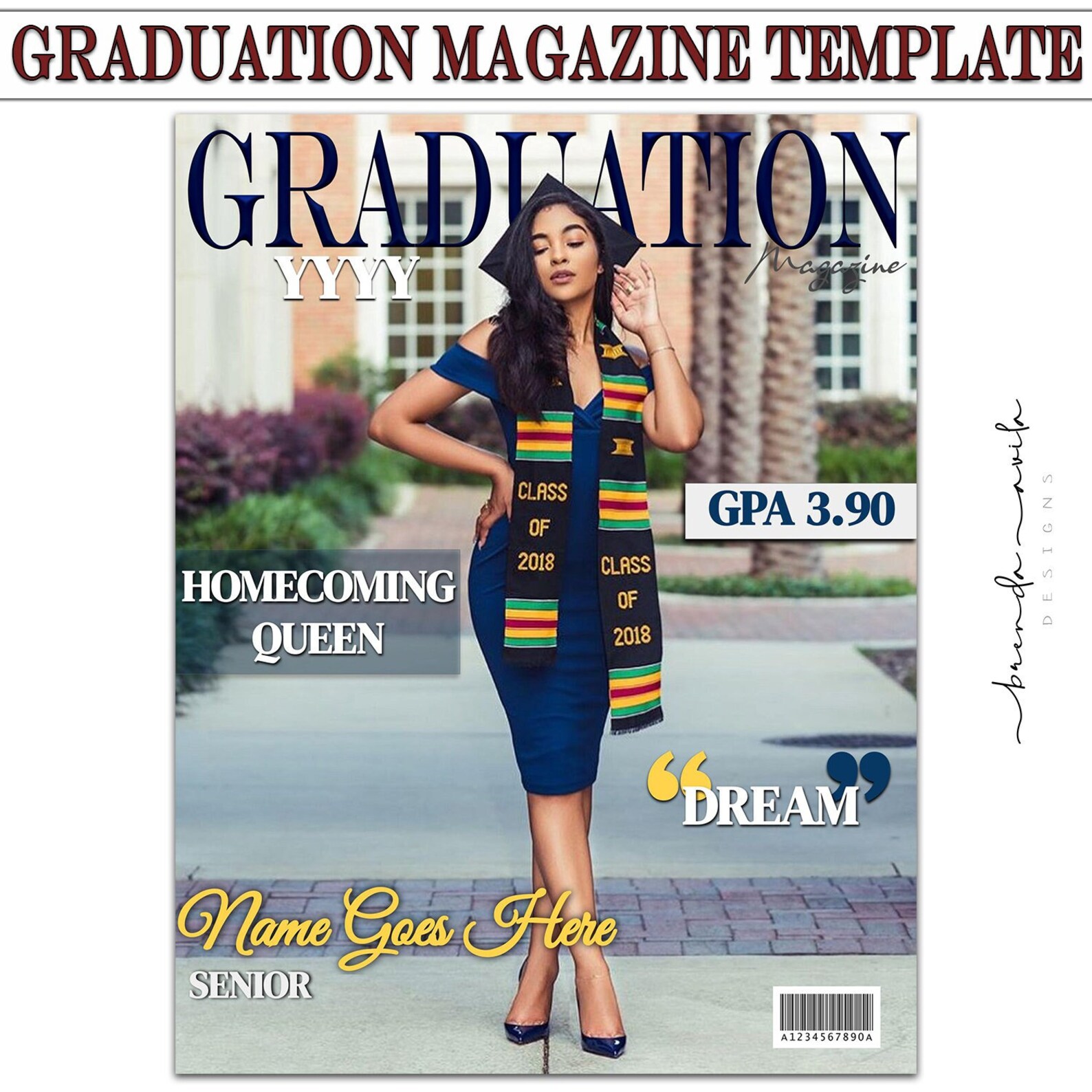 Graduation Cover Page Template Graduate Google Slides High - Etsy