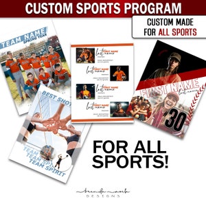 Custom Sports Program - ALL SPORTS - Digital Design- High Quality ...