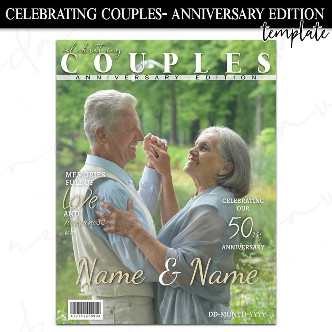 Celebrating Couples Anniversary Edition Magazine Cover - Etsy