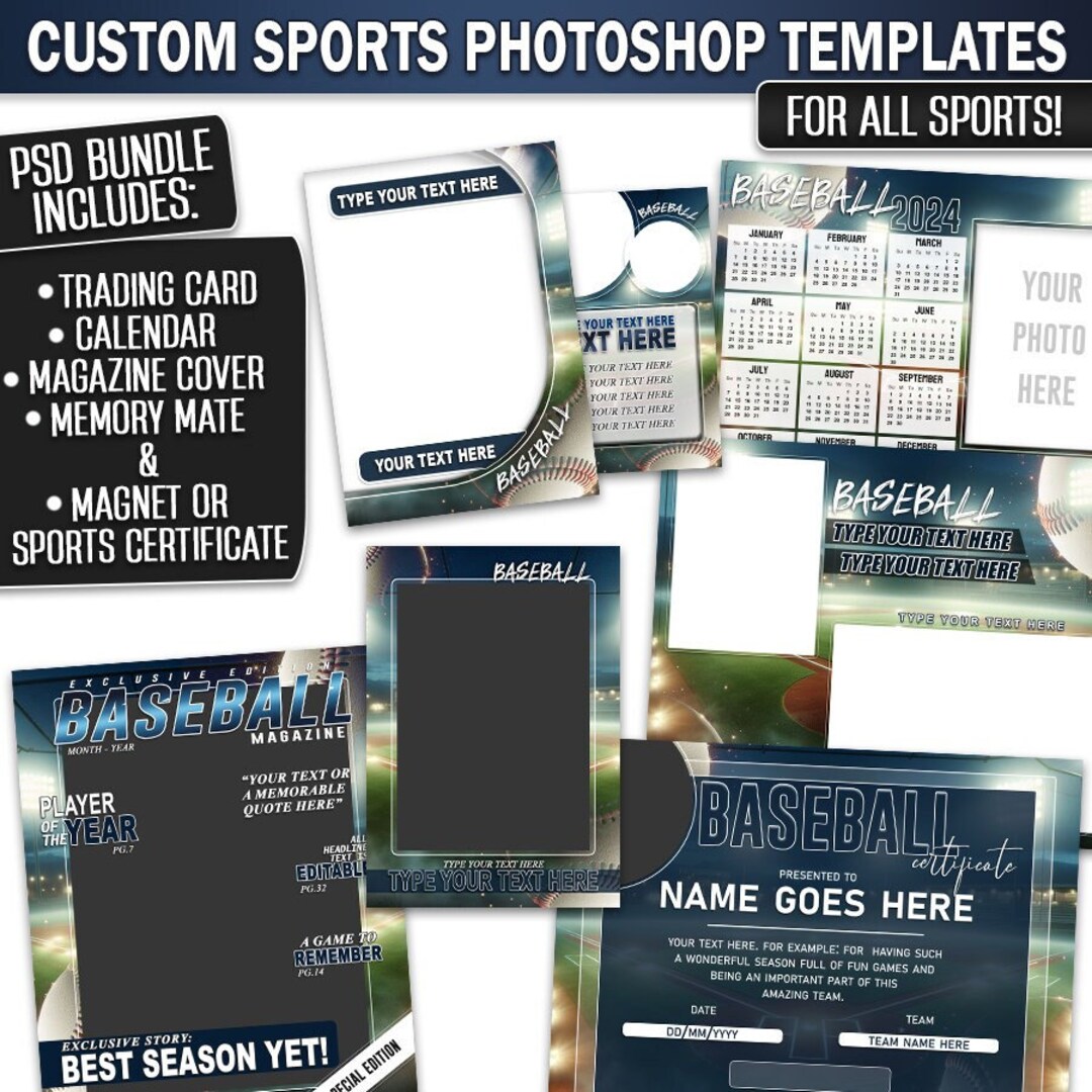 PSD for Pros - Custom Sports Templates Bundle - Photoshop - ALL SPORTS ...