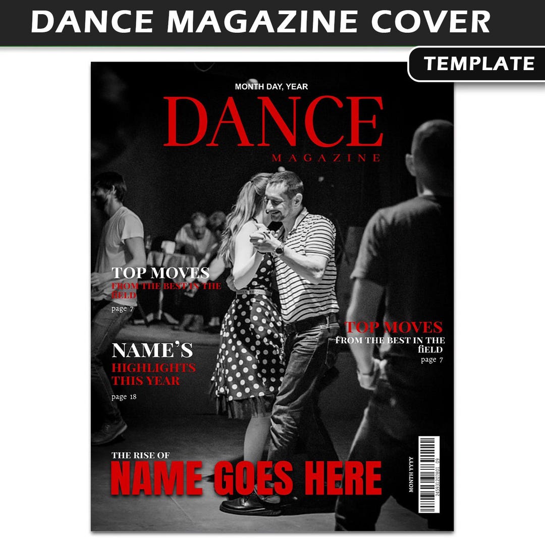 Dance - Magazine Cover Template- Custom- Google Slides- High Quality ...