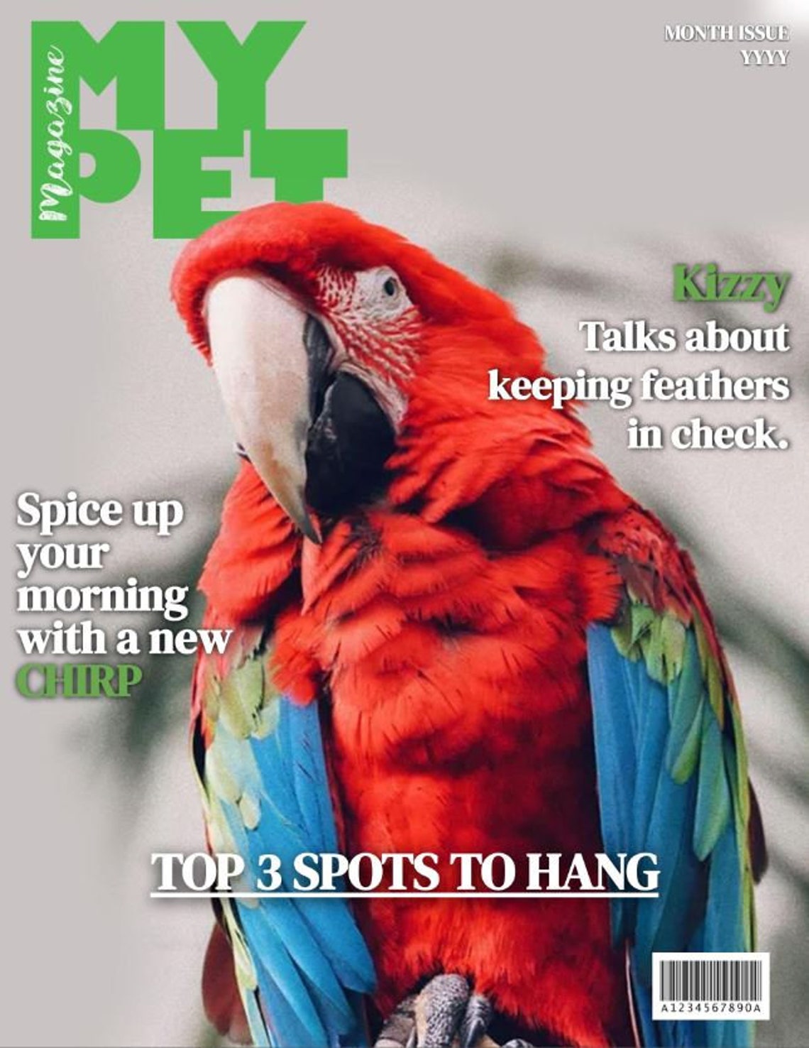 My Pet Magazine Magazine Cover Template Custom High - Etsy