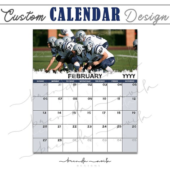 CUSTOM Calendar Sports Family Photos | Etsy