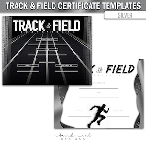 Track & Field Certificate Templates - Silver- Google Slides- High ...