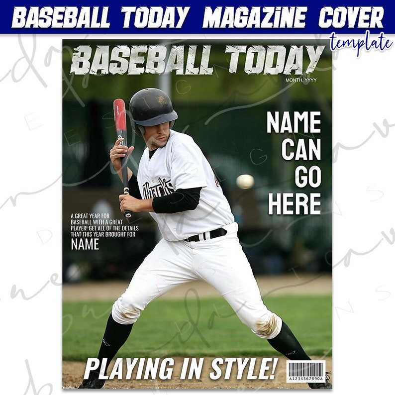 Baseball Today- Magazine Cover Template- Custom- Google Slides- High ...