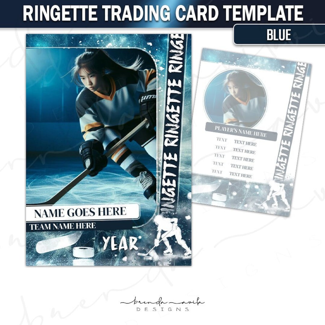 Ringette Trading Card Template - Google Slides- High Resolution ...