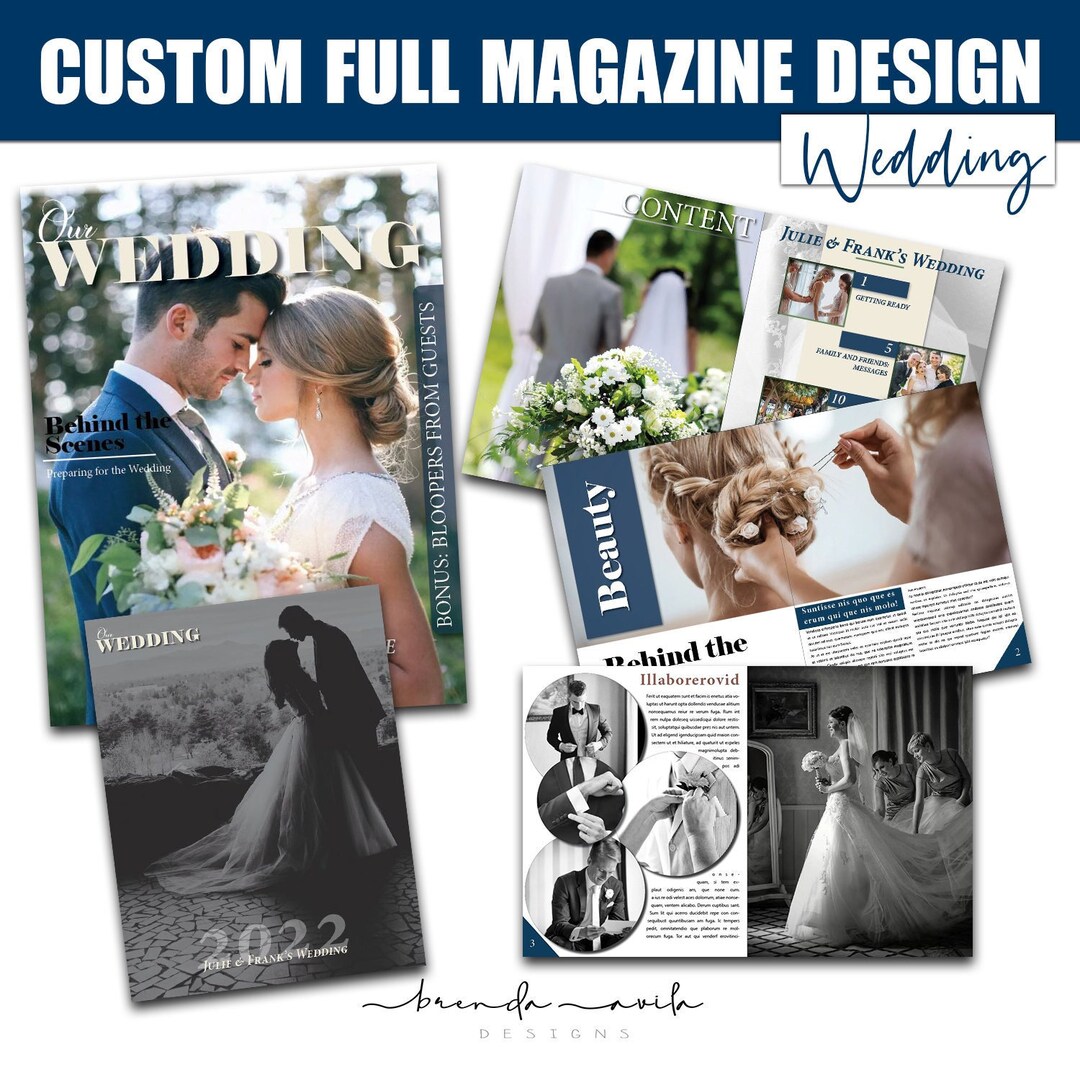Custom Wedding Magazine Design: Photo Keepsake (digital PDF) - Etsy