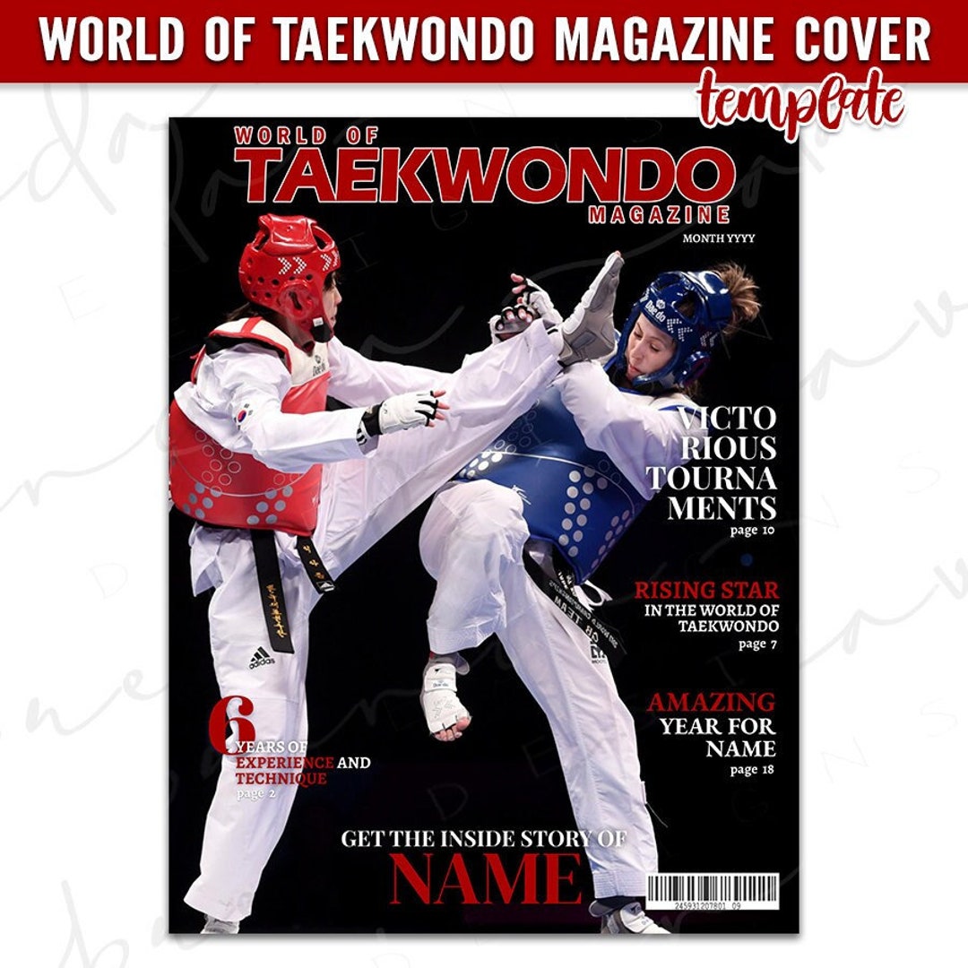 World of Taekwondo- Magazine Cover Template- Custom- Google Slides ...