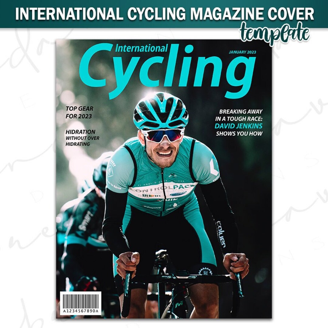 International Cycling Magazine Cover- Google Slides- Template- High ...