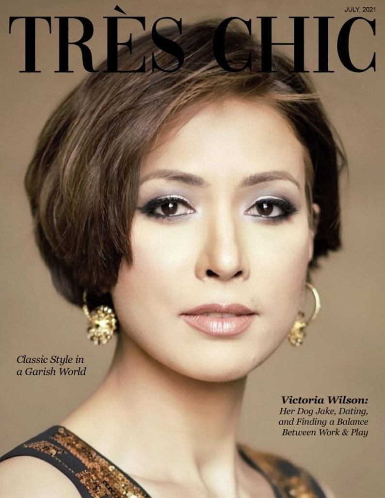 TRÈS CHIC Magazine Cover- Custom- Google Slides - Etsy