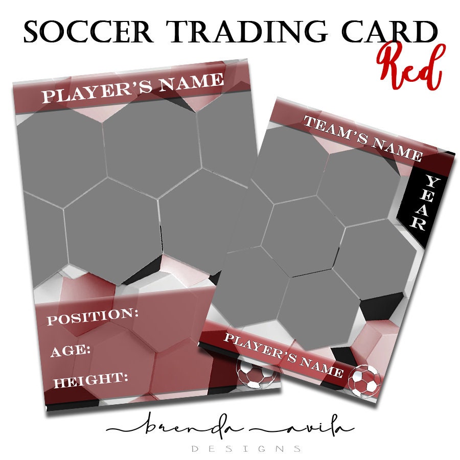 Red Soccer Trading Card- Googleslides- Template- Sports - Etsy