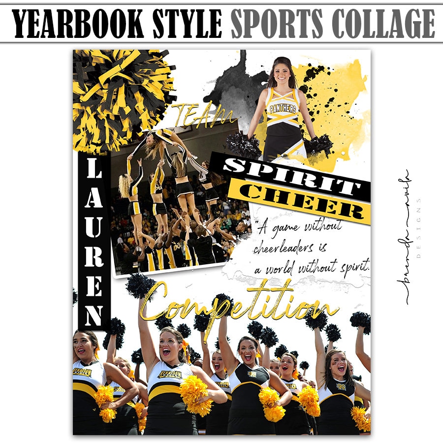 Custom Yearbook Style Sports Collage ALL SPORTS | Etsy