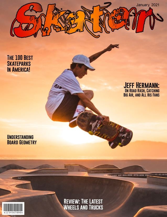 Skater- Magazine Cover Template- Custom- High Quality- Google Slides - Etsy