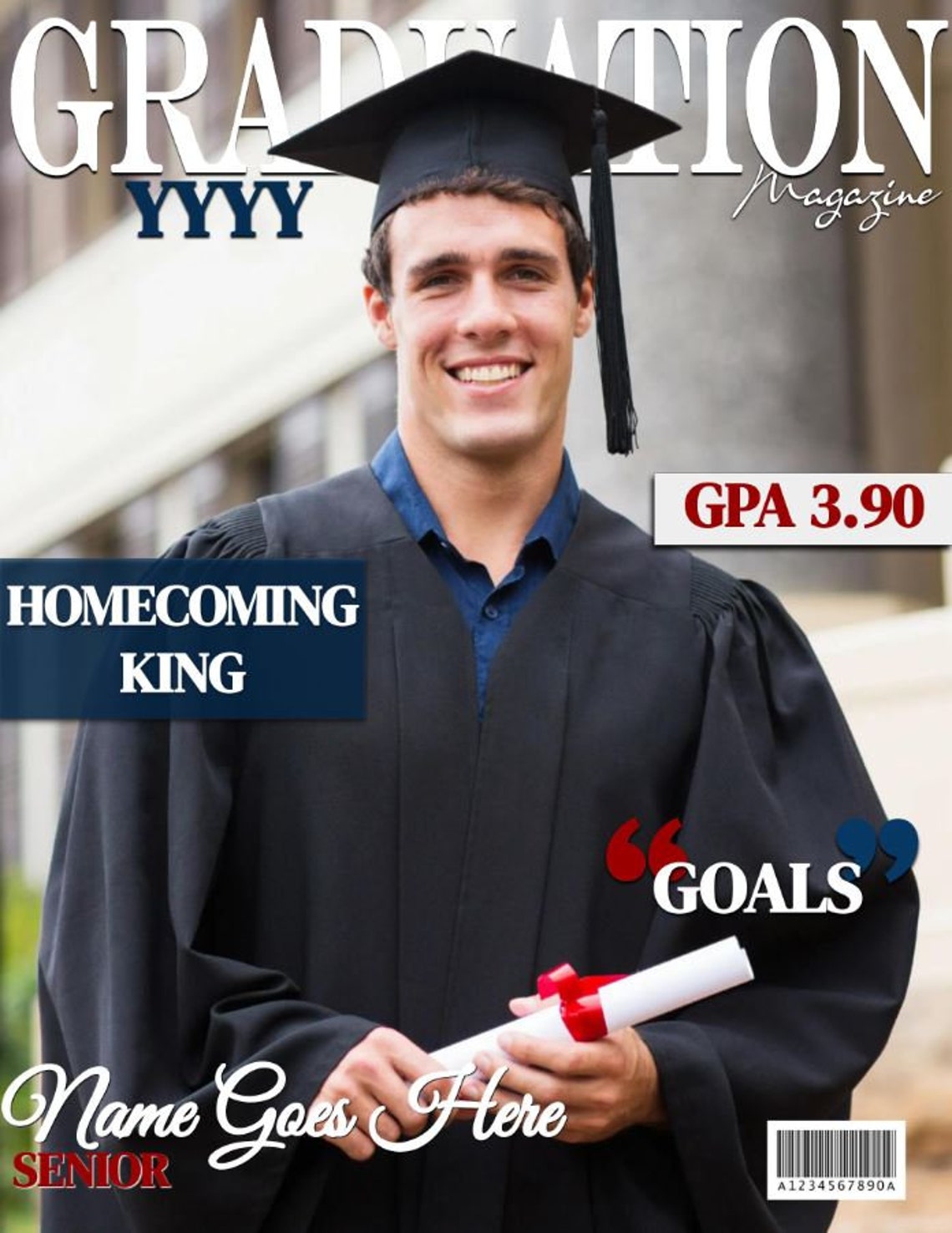 Graduation Cover Page Template Graduate Google Slides High - Etsy