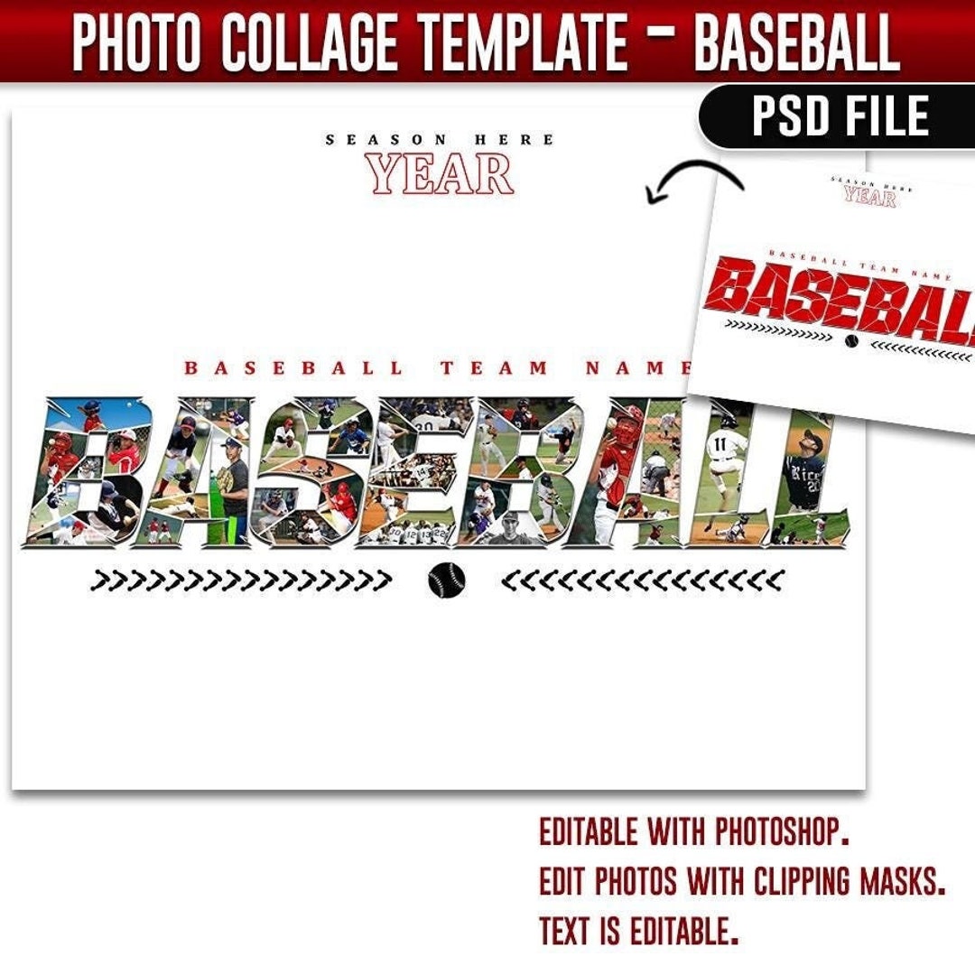 PSD for Pros - Baseball Photo Collage - Sports Template - Photoshop ...