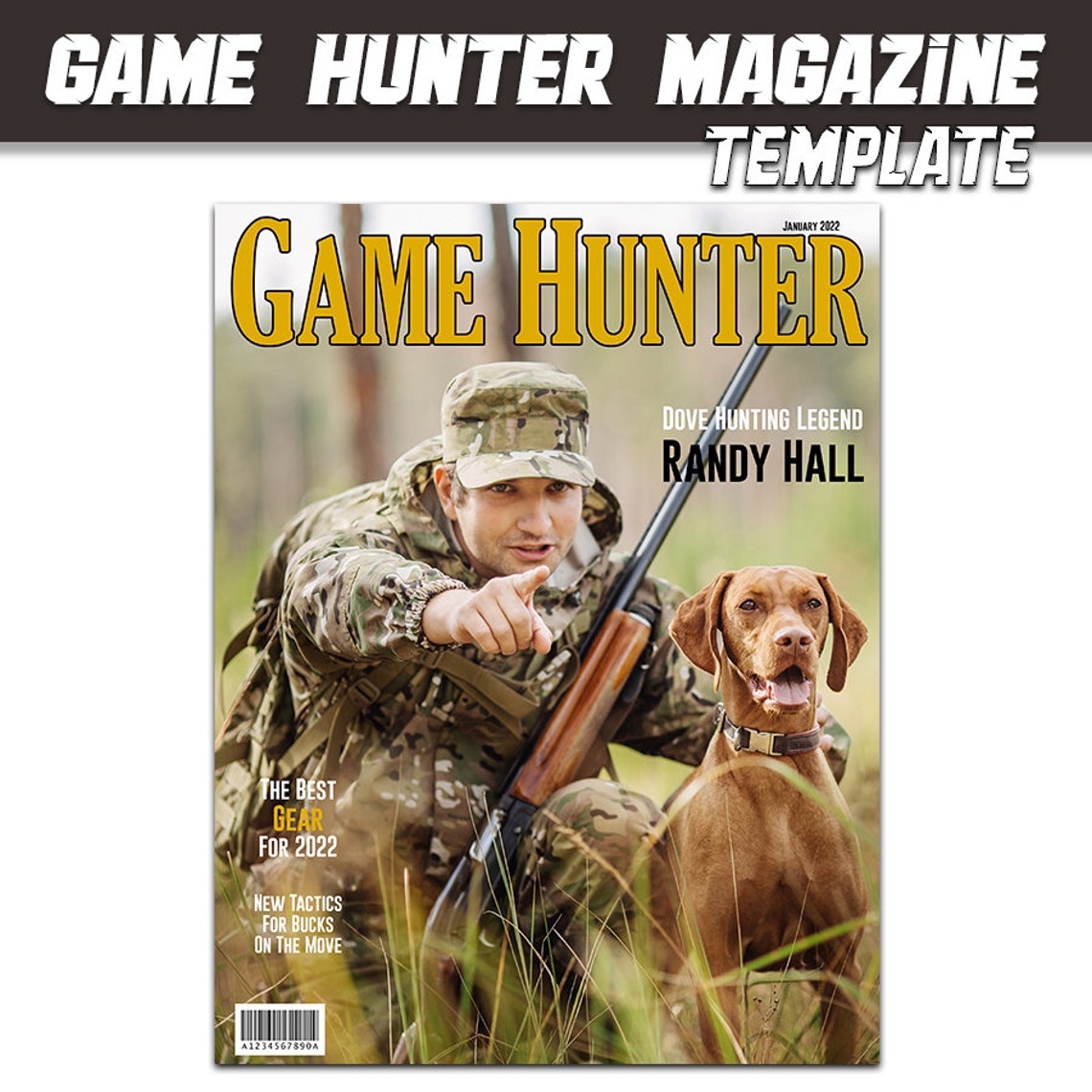 Game Hunter Magazine Cover Template- Google Slides File- Edit ...